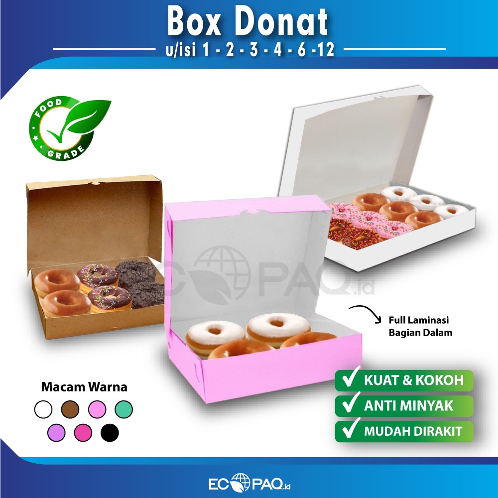 Jual Box Donat - Dus Kue - Kotak Donut - Cake Box - Tebal Murah ...