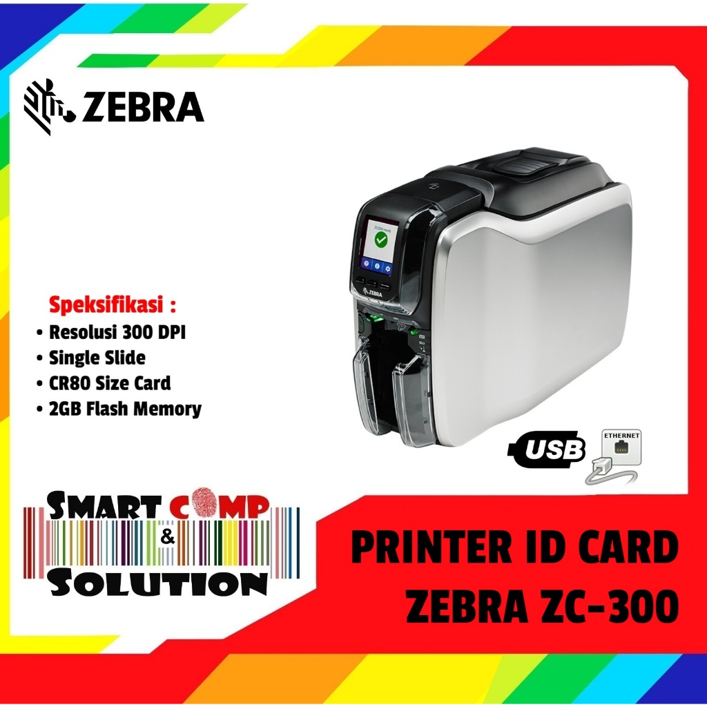 Jual PRINTER KARTU ZEBRA ZC300 | ZC 300 | ZC-300 - Printer ID Card ...
