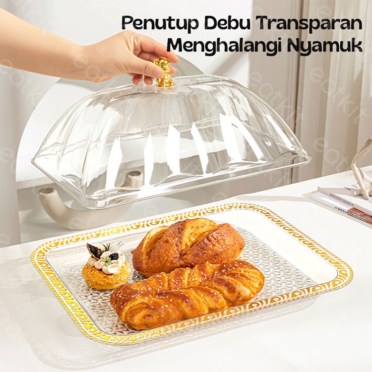 Jual Eatkit Food Tray Nampan Saji Transparan Aesthetic Dengan Tutup ...