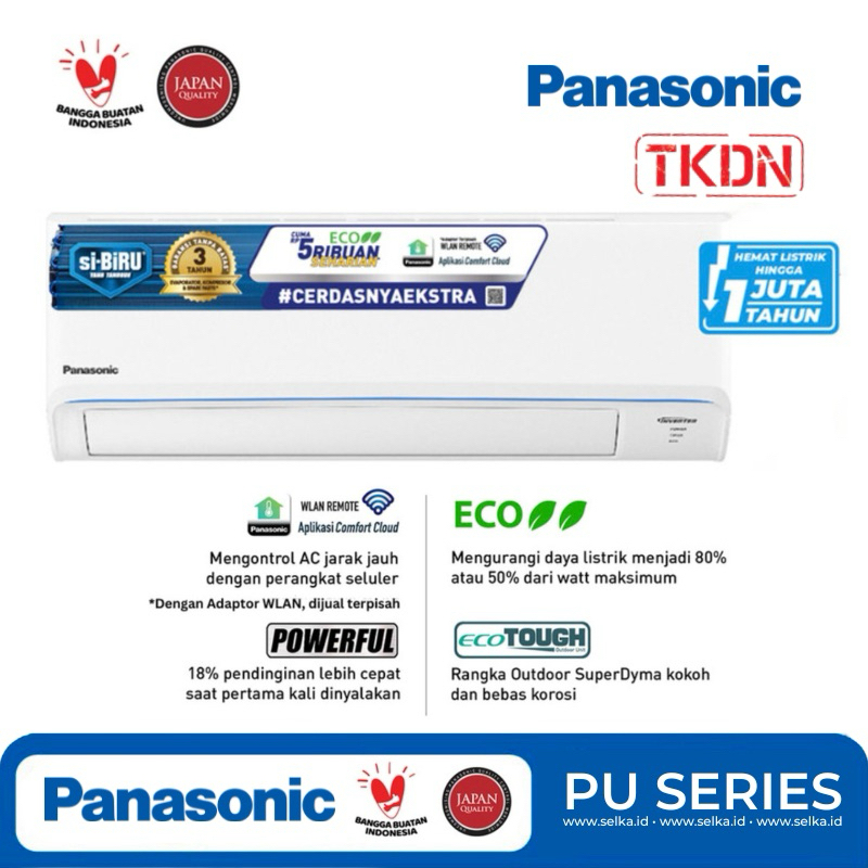 Jual AC PANASONIC PU7AKJ AC SPLIT 3/4 PK INVERTER | Shopee Indonesia