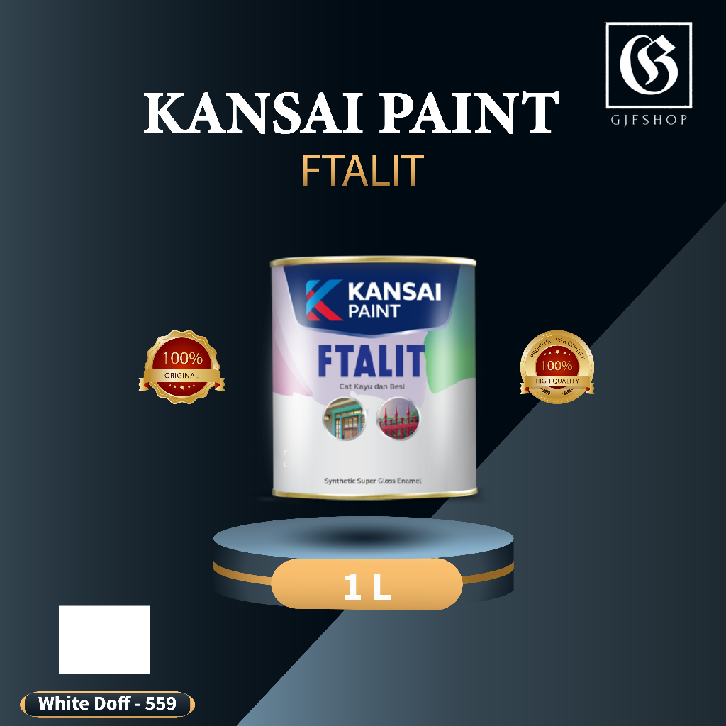Jual Cat Minyak Besi Kayu Ftalit Kansai Paint 559 White Doff 1kg ...