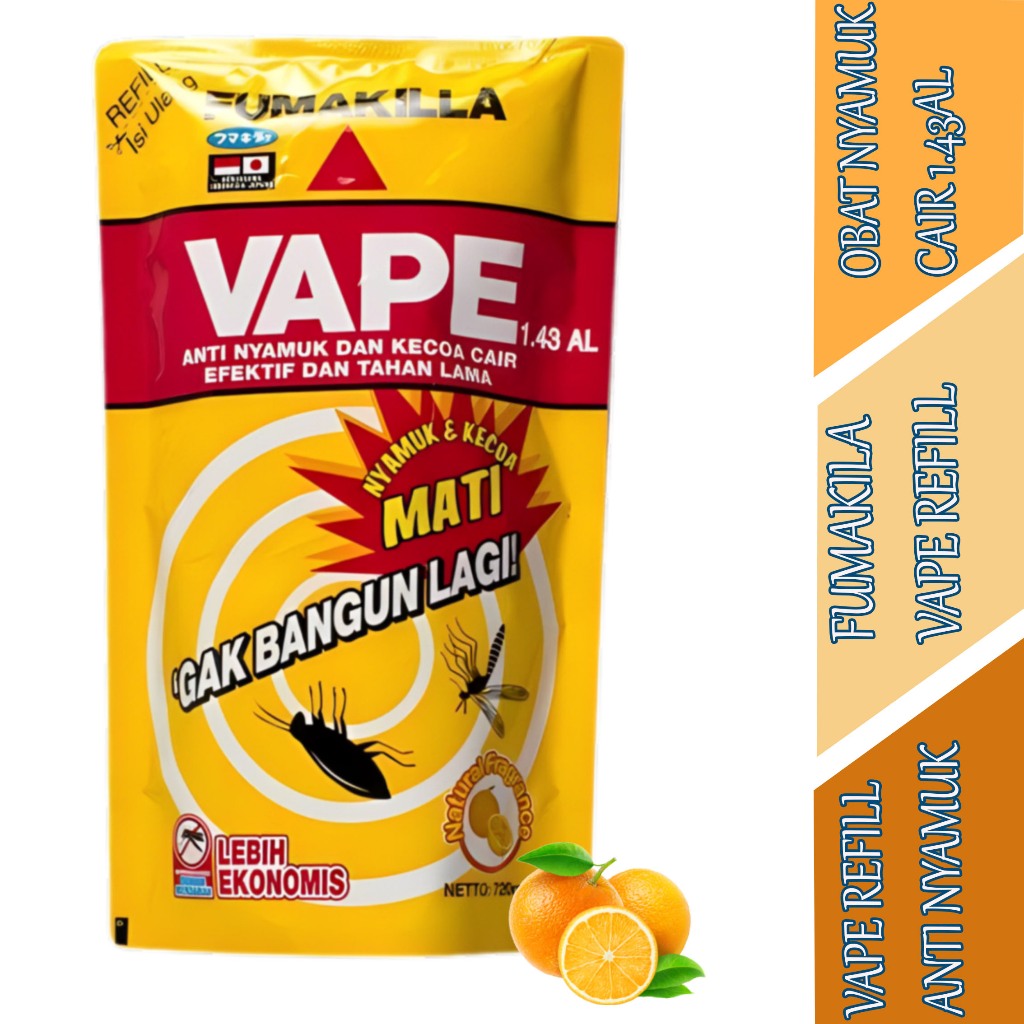 Jual Vape Anti Nyamuk Aroma Orange - Fumakilla - Obat Nyamuk Refill ...