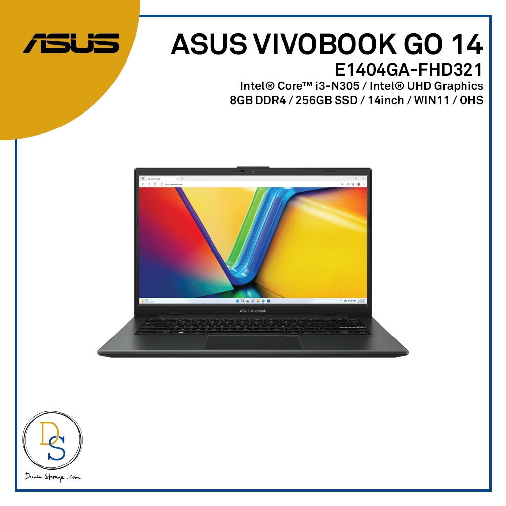Jual ASUS VIVOBOOK GO 14 E1404GA-FHD321 - Mixed Black [ Intel® Core™ i3 ...