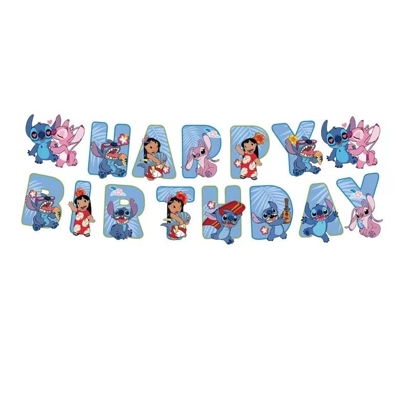 Jual Balon Bunting Flag Stitch Ultah HBD happy Birthday banner ...