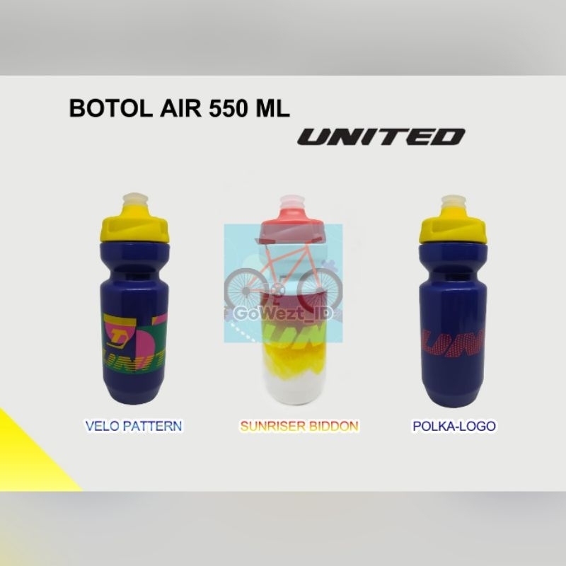 Jual Botol Air Minum Sepeda 550 ml United Plastik Anak BMX Lipat Mini ...