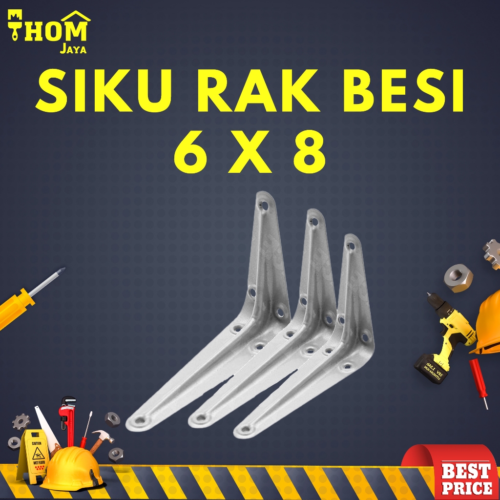 Jual SIKU RAK DINDING / AMBALAN DINDING / BESI L SIKU - 6 X 8 | Shopee ...