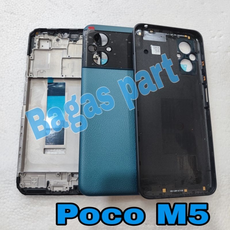 Jual Casing Housing Fullset Poco M5 Backdor + Frame Tatakan Lcd ...