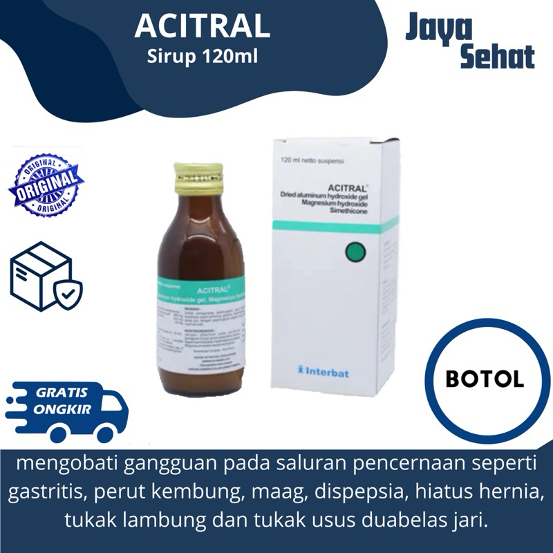 Jual Acitral Sirup, Acitral Tablet Untuk Sakit Maag Dan Tukak Lambung ...