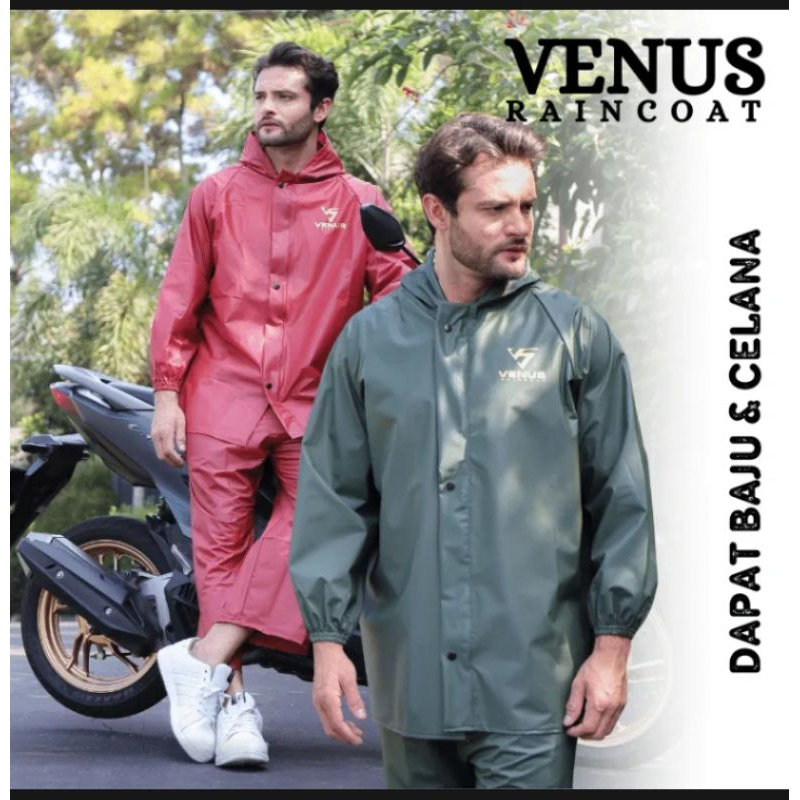 Jual PROMO SETELAN JAS HUJAN PRIA WANITA VENUS EXCLUSIVE ANTI AIR TEBAL ELASTIS | Shopee Indonesia
