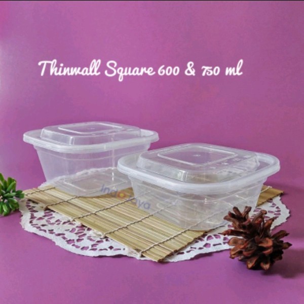 Jual Satuan/Ecer - Thinwall DM 500ml|600ml|750ml SQ/ Thinwall Square ...