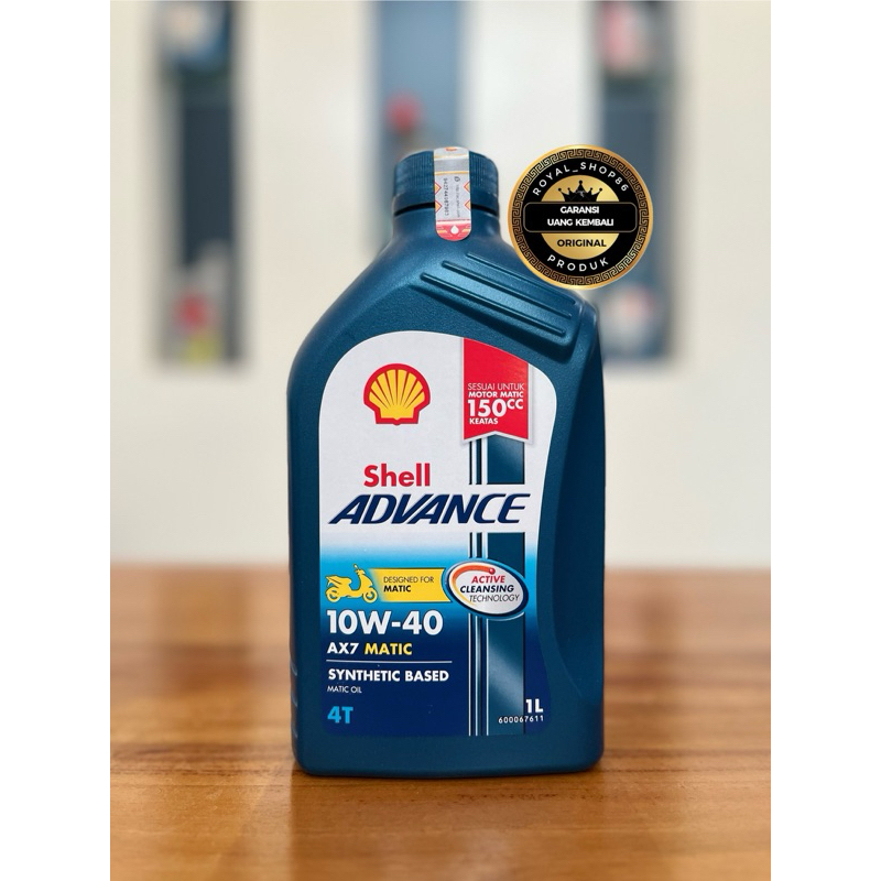 Jual OLI SHELL AX7 MATIC SAE 10W-40 1 LITER BASED SYNTHETIC ORIGINAL ...