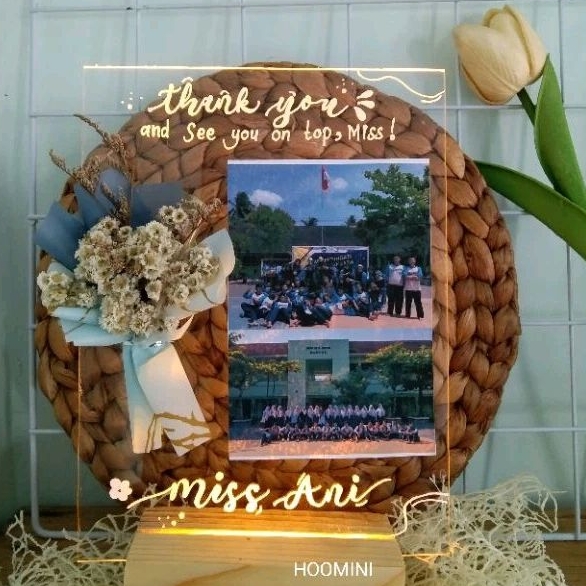 Jual Akrilik lettering custom LED lampu tidur Hadiah Wisuda Ulangtahun ...