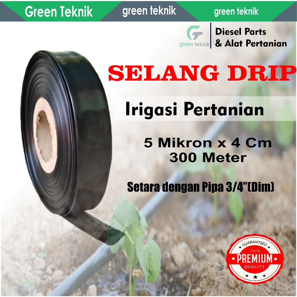 Jual Selang Drip Irigasi Tetes 4 Cm 0.5 / 5 micron 300m | Shopee Indonesia