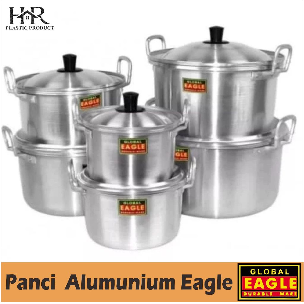Jual Panci Set Aluminium 16 18 20 22 24 26 28 30 cm Global Eagle ...