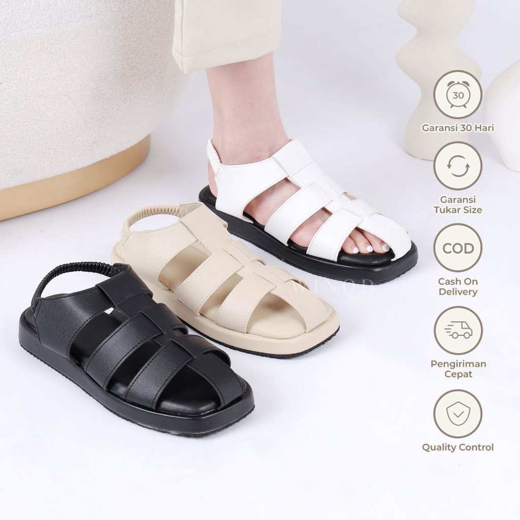 Jual WINOD Terryno Platform Sandal Wedges Wanita Model Slingback Daily ...