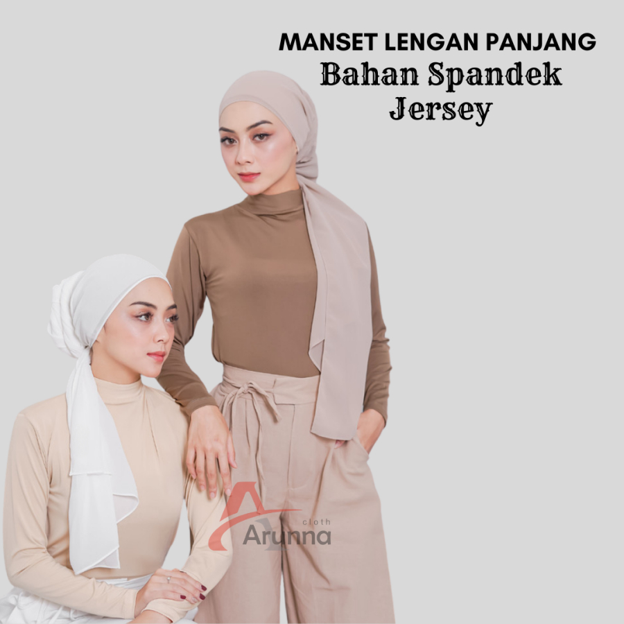 Jual Manset Hijab Wanita mangset kaos dalaman lengan panjang polos ...