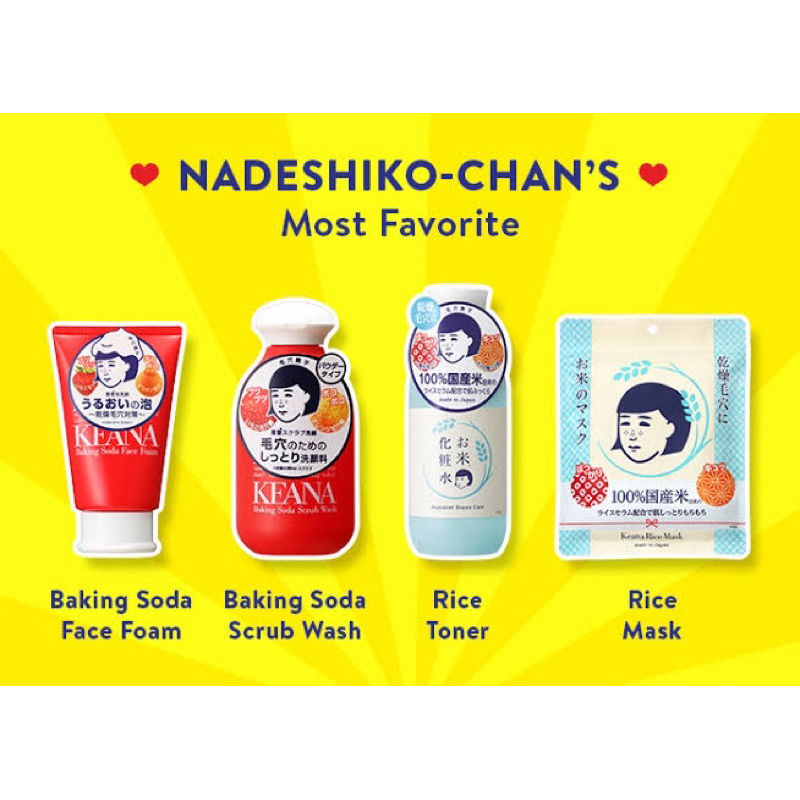 Jual Keana Nadeshiko Baking Soda Face wash & Rice Mask Sheet Mask by ...