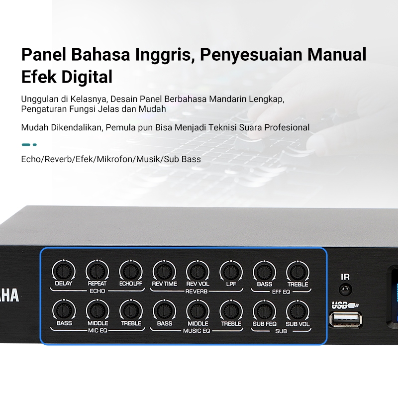 Jual yamaha/KX-600 audio processor digital Karaoke (crossover 3 way aktif：2 speaker utama, 1 ...