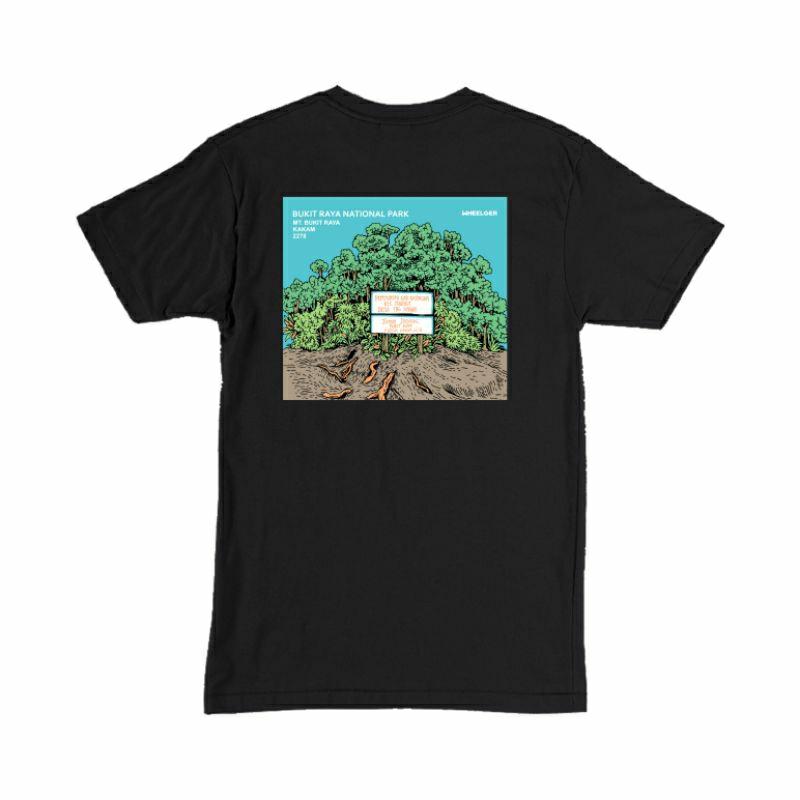 Jual Wheelger Bukit Raya Tshirt - Black (KAOS GUNUNG) | Shopee Indonesia