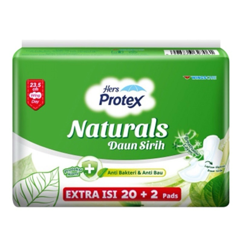 Jual Hers Protex natural pembalut wanita wing daun sirih 20+2 pcs | Shopee Indonesia
