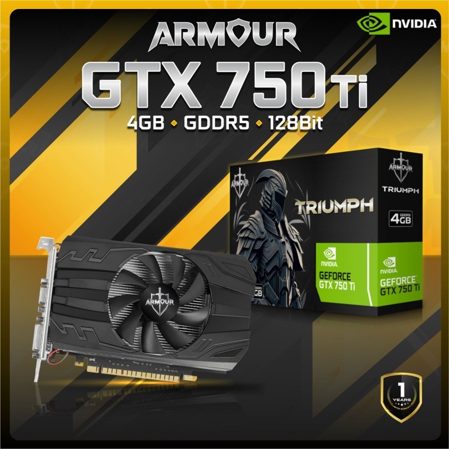 Jual VGA ARMOUR GTX 750 Ti 4GB DDR5 NVIDIA VGA / 750Ti 4GB | Shopee ...