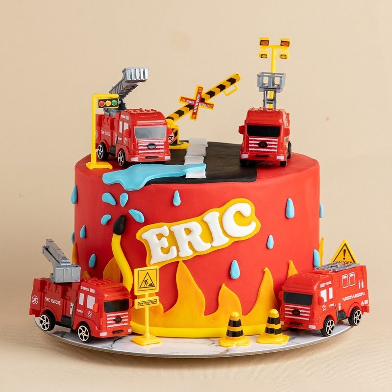 Jual # HJ # PAJANGAN KUE ULANG TAHUN MAINAN MOBIL & TRUCK PEMADAM ...
