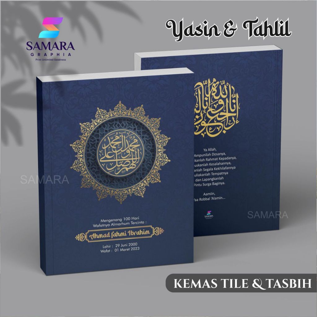Jual Buku yasin dan tahlil custom foto amarhum lengkap souvenir pengajian 40 100 hari almarhum ...