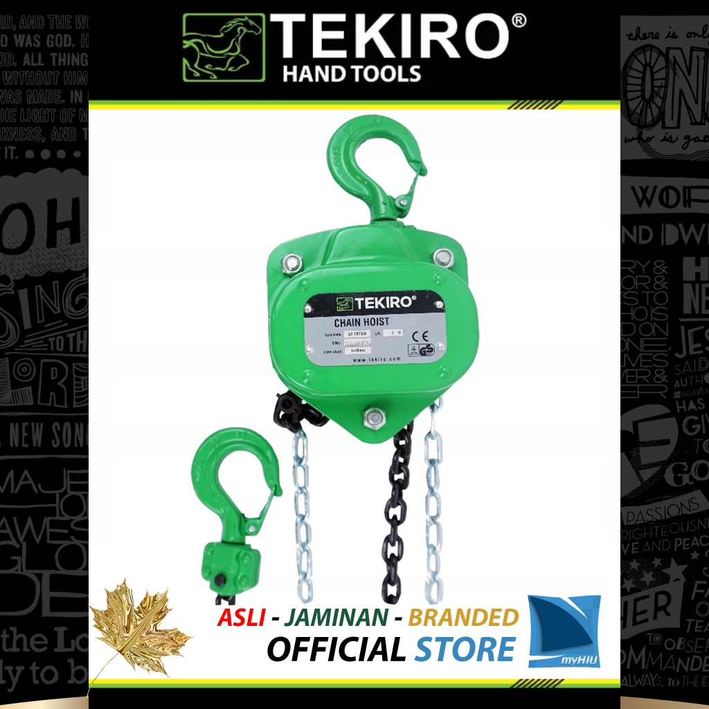 Jual Takel Tekel Kerekan Katrol 1 Ton 5 meter Kontrol Manual - Chain ...