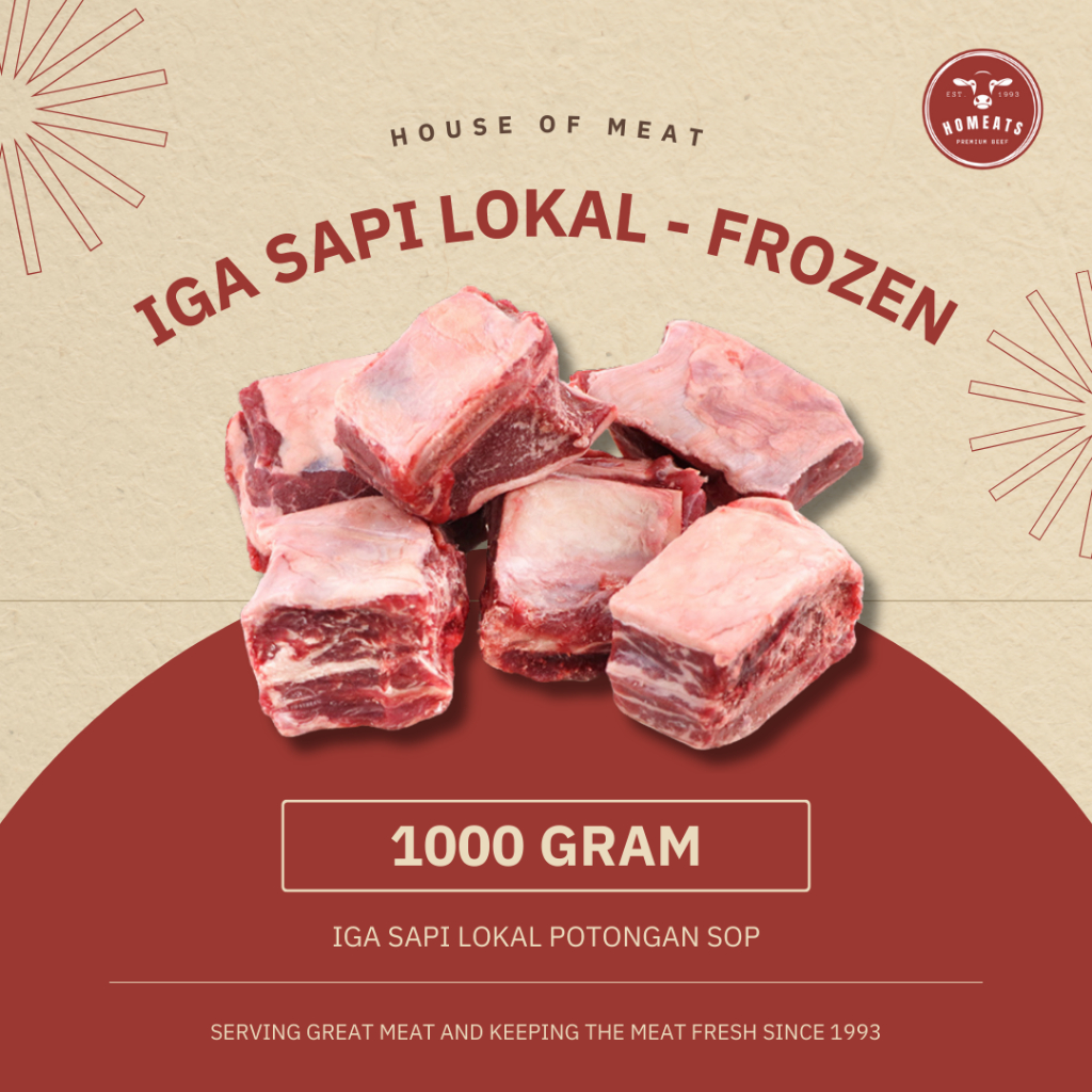 Jual Tulang Iga Sapi Daging Tebal Lokal Import Frozen Premium 1000 Gram ...