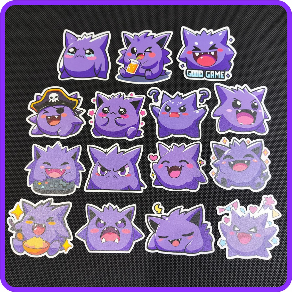 Jual Sticker Pack Premium Pokemon Cute Gengar | Shopee Indonesia