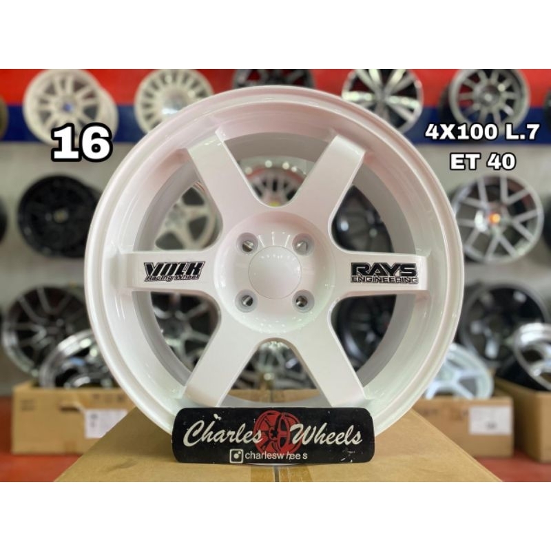 Jual VELG TE37 Ring 16 PUTIH Flow forming | Shopee Indonesia