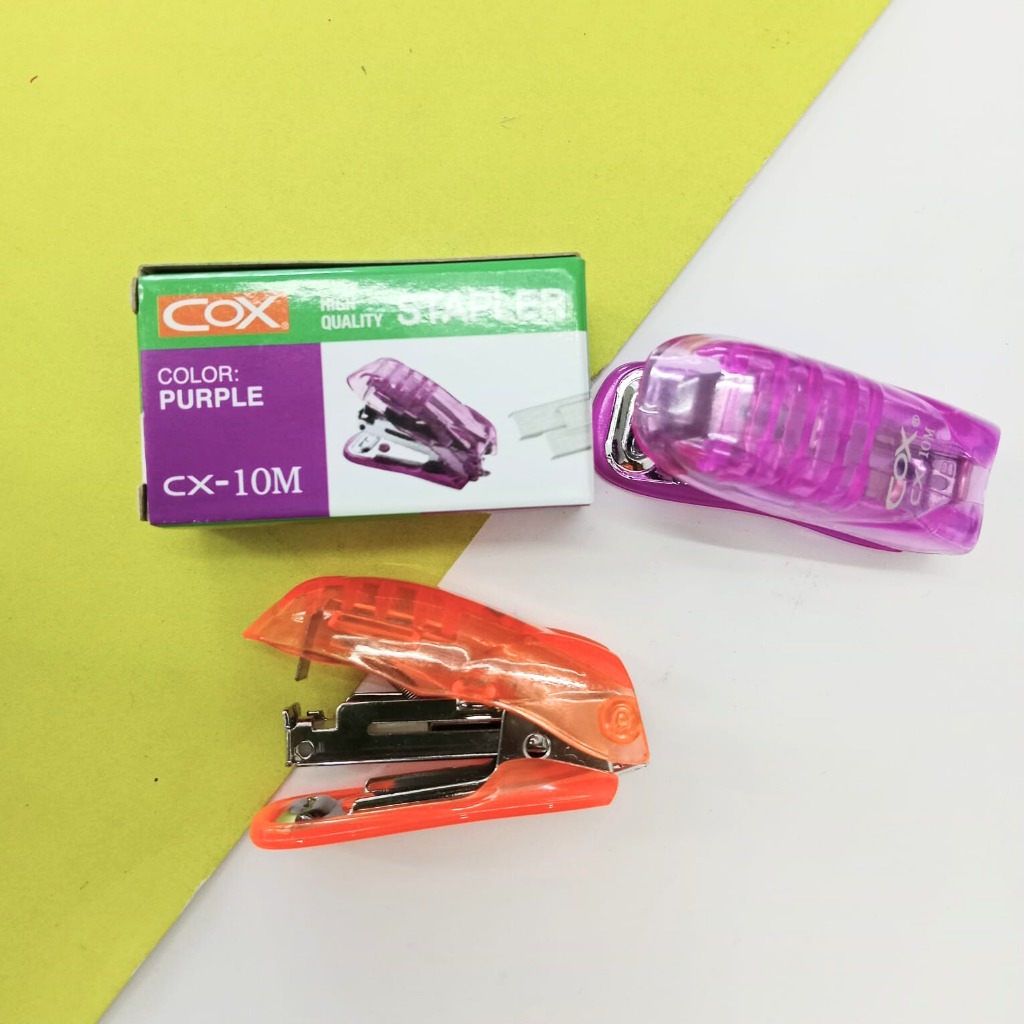 Jual DM- STAPLER / STAPLES KECIL MINI HEKTER SAKU POCKET TRANSPARANT NO.10 HD-10M COX CX-10M ...
