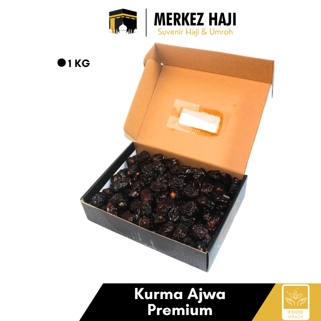 Jual Kurma Ajwa 1 Kg Asli 100% Original | Jumbo Premium Grade A | Korma ...