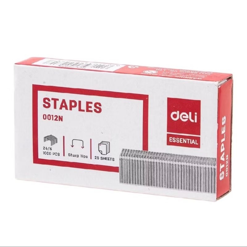 Jual Isi Stapler/Staples Deli no.10 - 0010N( 1 pack isi 20 ktk ...