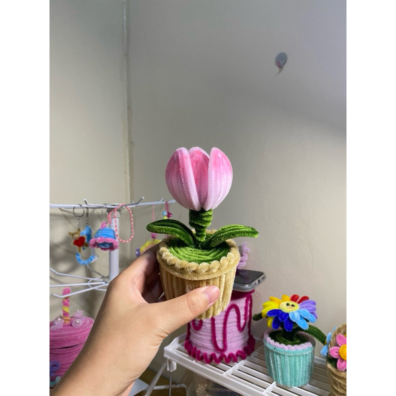 Jual Bunga Pot Kawat Bulu (Pipe Cleaner) | Shopee Indonesia