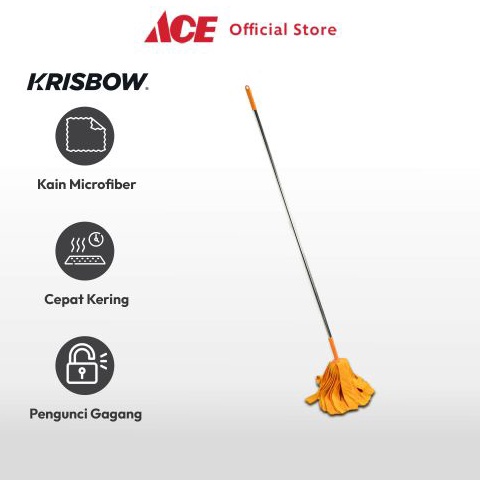 Jual Bagus Dipakai Ace Krisbow Alat Pel Microfiber Bergagang Orange ...
