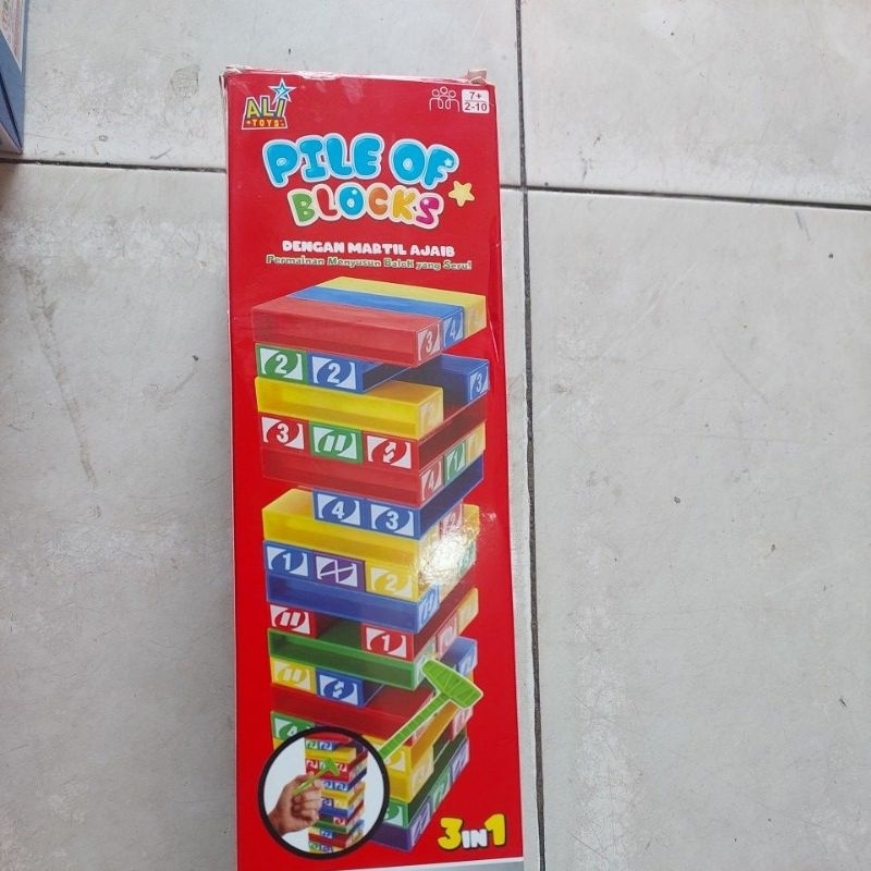 Jual FAMILY TOYS PILE OF BLOCK DENGAN MARTIL AJAIB PERMAINAN MENYUSUN ...
