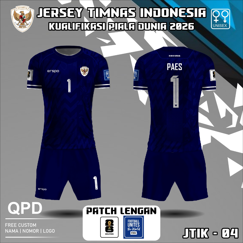Jual Set baju celana kiper timnas Indonesia kualifikasi pra piala dunia ...