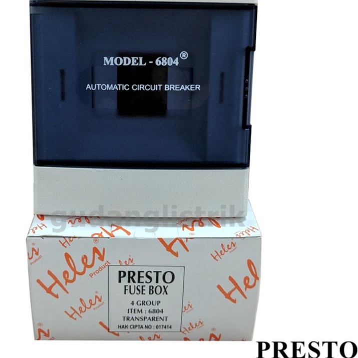 Jual Presto Box MCB 4 Group Inbow Tanam Tutup Transparant Heles Box MCB ...