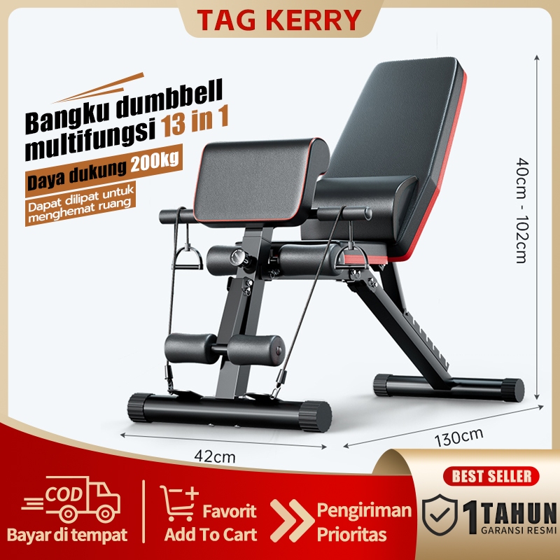 Jual READY STOCK Adjustable Folding Fitness Bench Home Sit Up Exercise ...