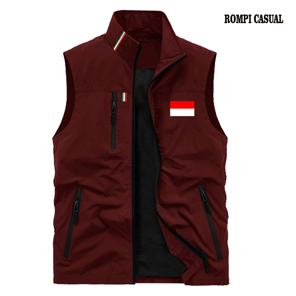 Jual Rompi Vest Outdoor Pria Jaket Rompi Kasual - Formal Rompi Taslan ...