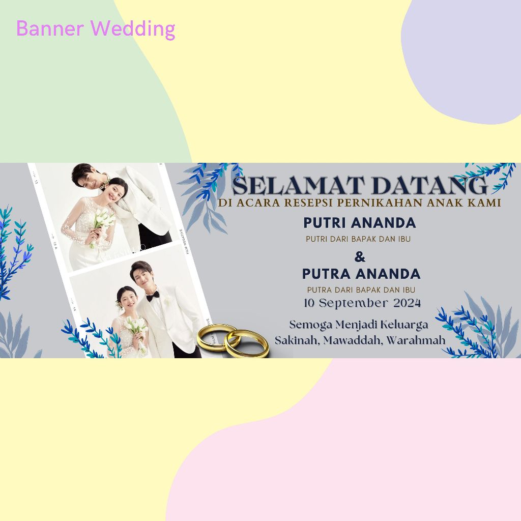 Jual CETAK BANNER PERNIKAHAN / WEDDING SELAMAT DATANG MOHON DOA RESTU [X-BANNER UKURAN 160x60 ...