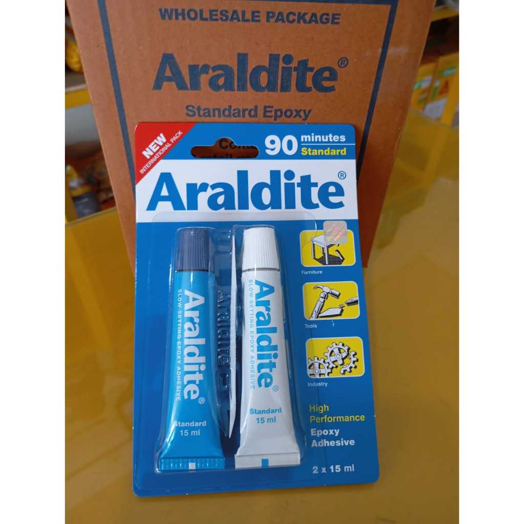 Jual Lem Araldite Biru Super Strong Epoxy, lem 2 komponen, resin ...