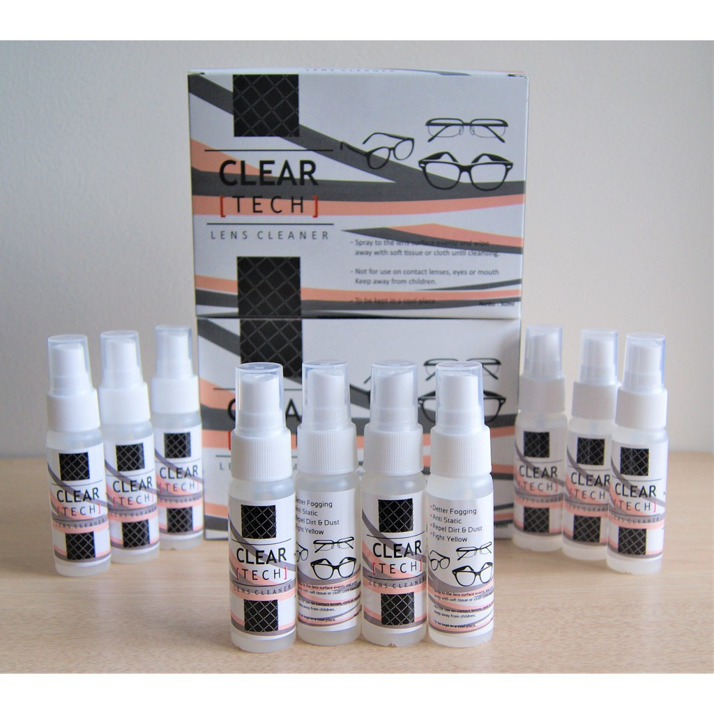 Jual Cairan Pembersih Lensa Kacamata Clear Tech 30ml / Lens Cleaner 30 ...