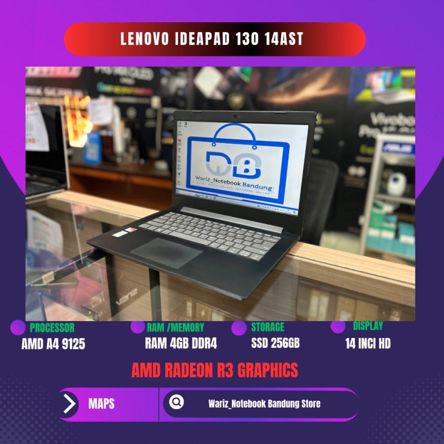 Jual LENOVO IDEAPAD 130 14AST AMD A4-9125 RAM 4GB SSD 256GB 14inci ...