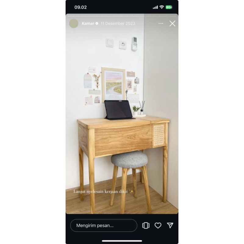 Jual Meja Rias Minimalis Kekinian Simpel Kayu Jati Furniture Jepara ...