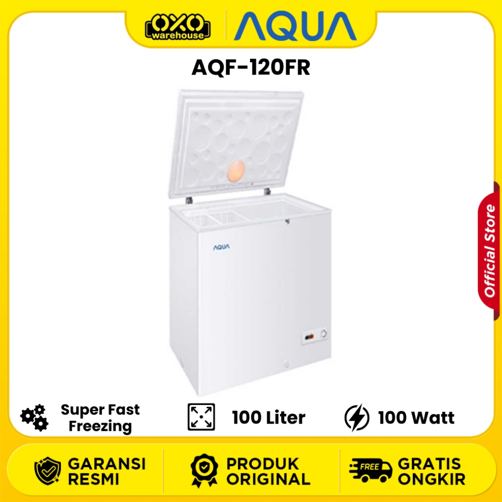 Jual AQUA Chest Freezer AQF 120 FR Lemari Es 100 Low Watt Garansi Resmi ...