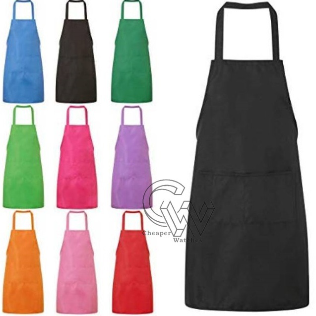 Jual Celemek Dapur Kain Polos Katun Drill Kain Apron Aksesoris Memasak ...