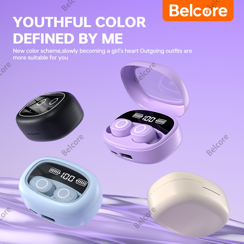 Jual (New launch)Belcore Macaron TWS Bluetooth Earphone In-ear Earbud ...