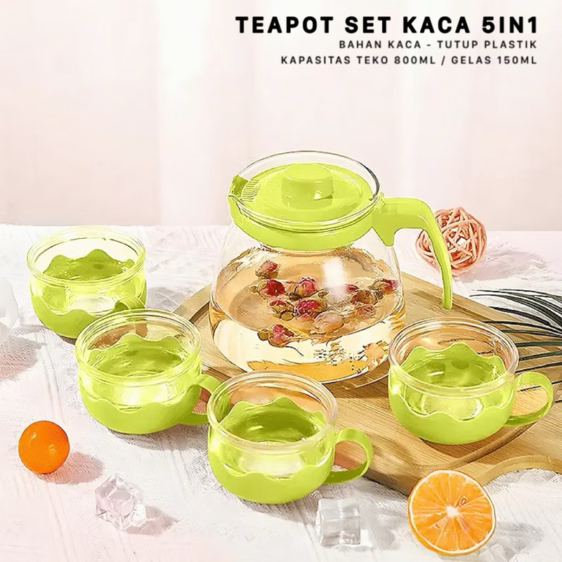 Jual TEA POT SET / TEKO TEH + GELAS | Shopee Indonesia